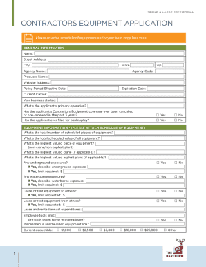 Fillable Online CONTRACTORS EQUIPMENT APPLICATION Fax Email Print ...