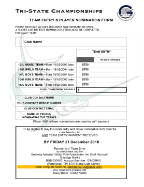 Fillable Online Registration Forms - Tri-State DanceSport Championships ...