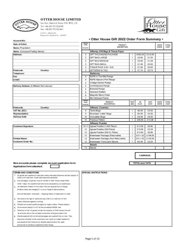 Fillable Online Gift Order Form.pdf Fax Email Print - pdfFiller