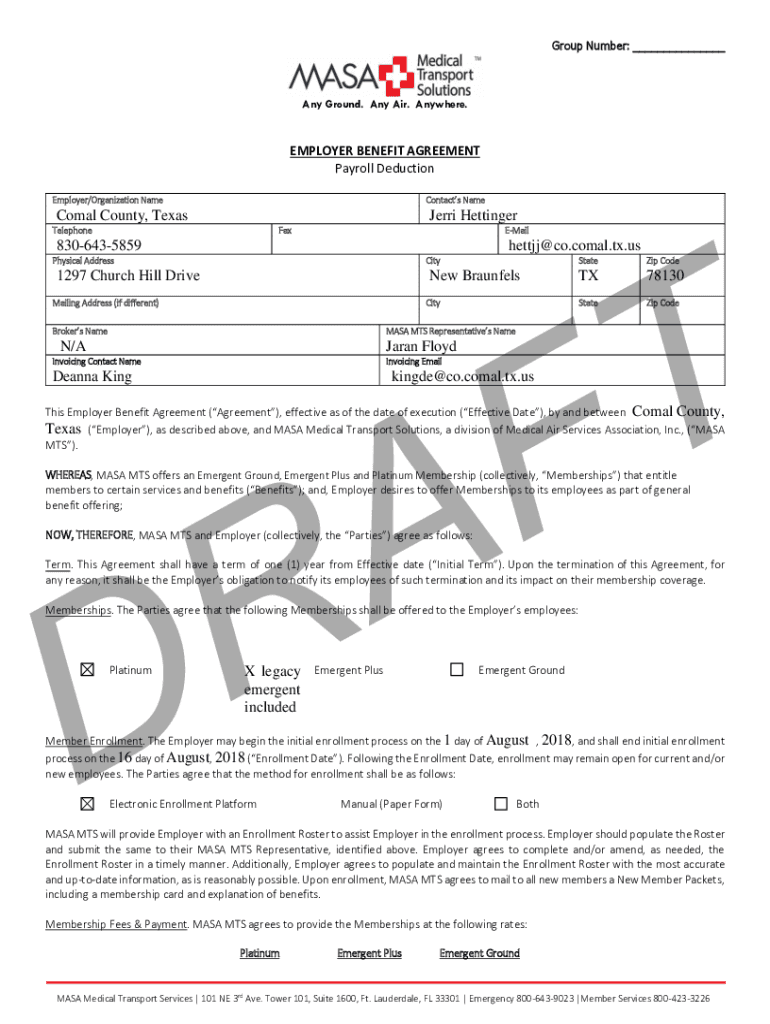 Fillable Online No matter what, MASA MTS has you covered! - Comal ...