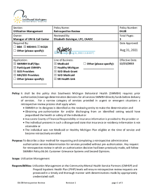 Fillable Online 04.08 Retrospective Review. SOP Template Fax Email ...