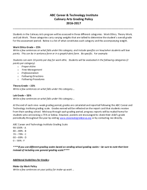 Fillable Online Grading Policy Document Template.docx Fax Email Print ...