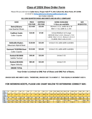 Fillable Online Class of 2026 Shoe Order Form - Amazon S3 Fax Email ...