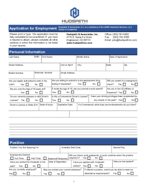 Fillable Online SIERRA BLANCA, TEXAS Employment Application Fax Email ...