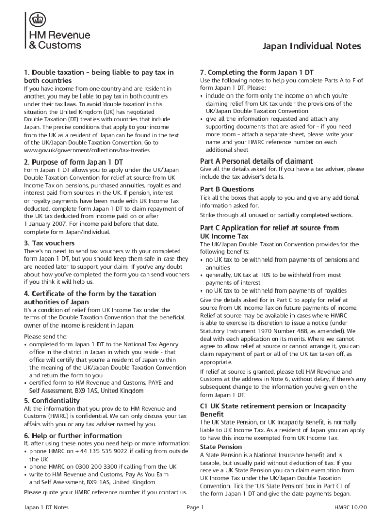 Fillable Online DT Japan Individual Notes. DT Japan Individual form Fax ...