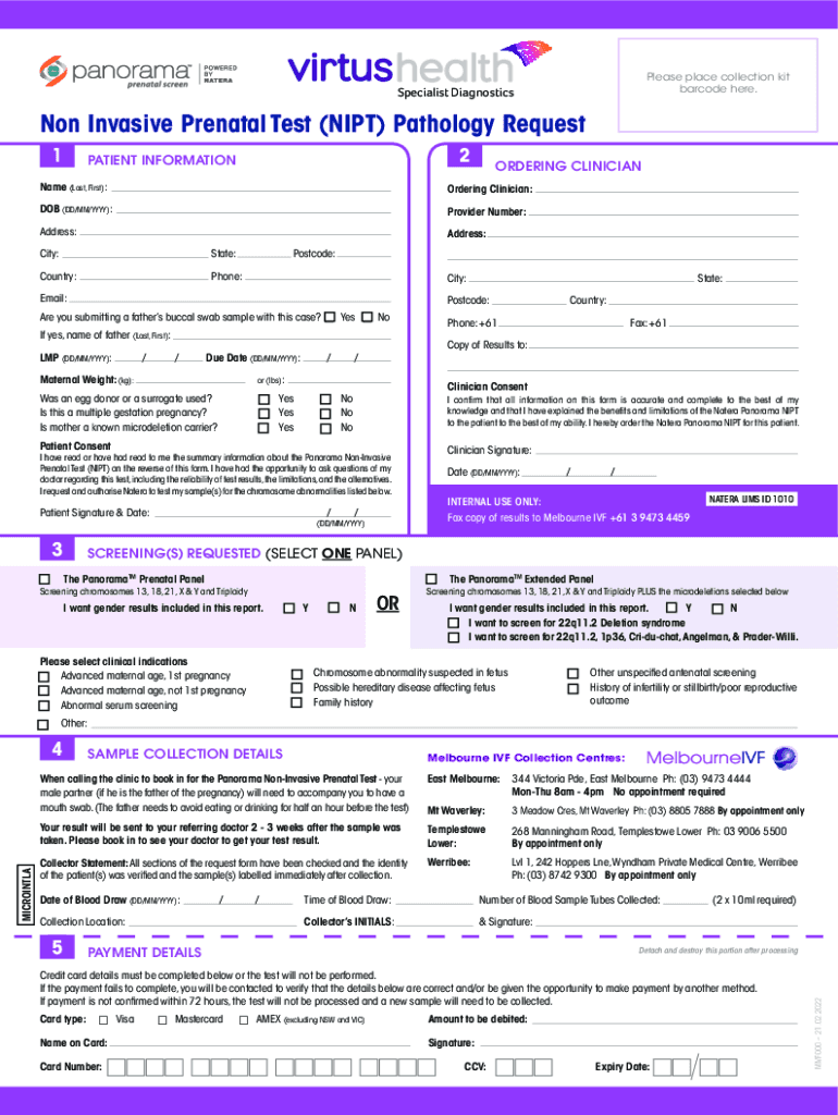 Fillable Online Our concerns about non-invasive prenatal testing (NIPT ...