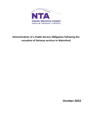 Fillable Online New Public Service Obligation bus services announced to ...
