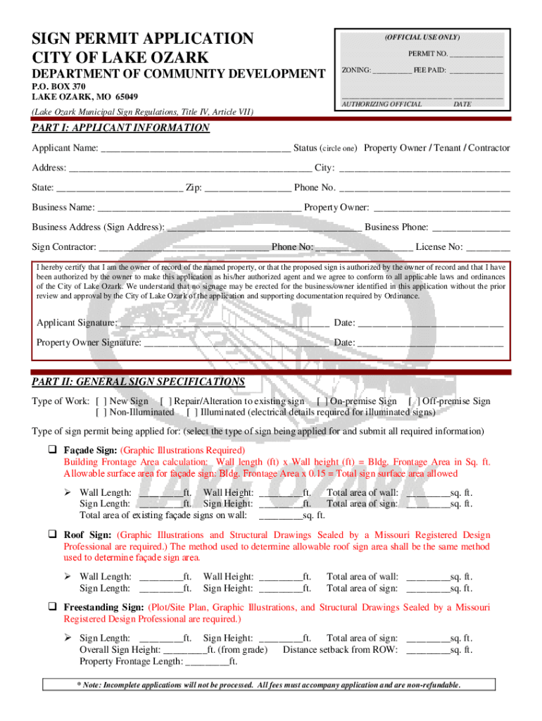 Fillable Online Dock Inspection Application - Lake Ozark Fire ...