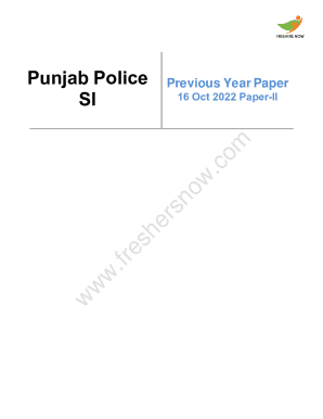Fillable Online Punjab Police Head Constable Previous Year Paper PDFs ...