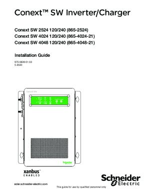 Fillable Online Conext SW Inverter/Charger - Solar Electric Fax Email ...