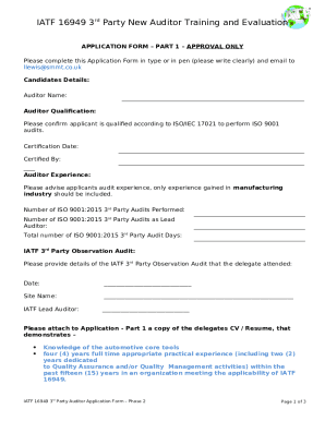 Third party auditor application : processed plant-based ... Doc ...