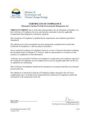 Fillable Online certificate of compliance - Encore Web Studios Fax Email Print - pdfFiller