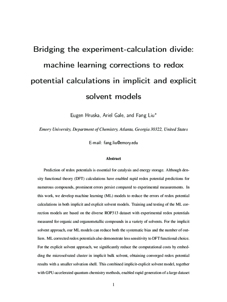 Fillable Online Bridging the Experiment-Calculation Divide - ACS ...