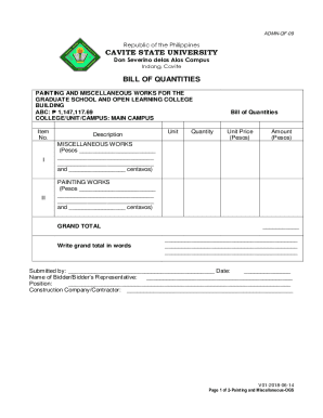 Fillable Online BOQ-Painting-and-Miscellaneous-Works-of-OGS.pdf Fax ...