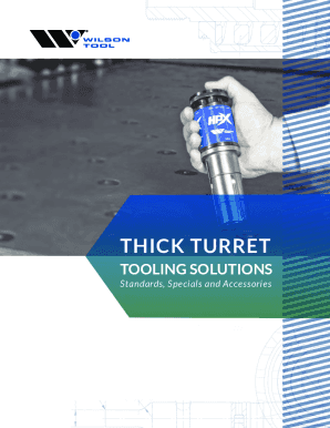 Fillable Online Thick Turret Tooling Solutions Catalog - Wilson Tool ...