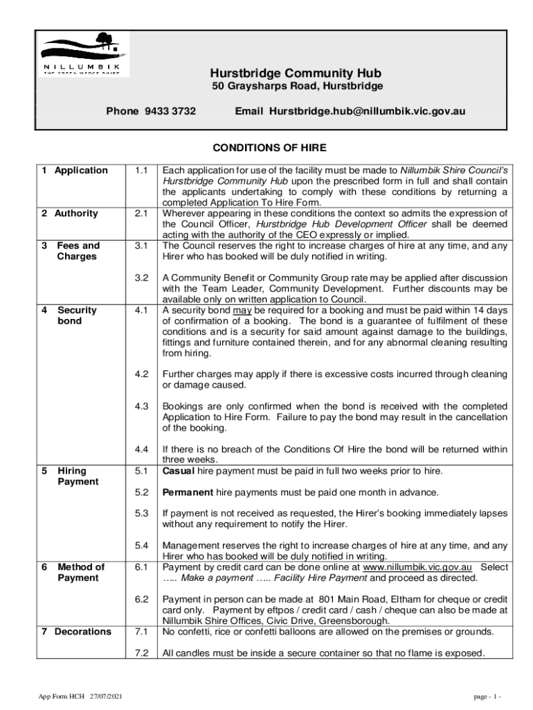Fillable Online APP FORM HCH August 202 Fax Email Print - pdfFiller