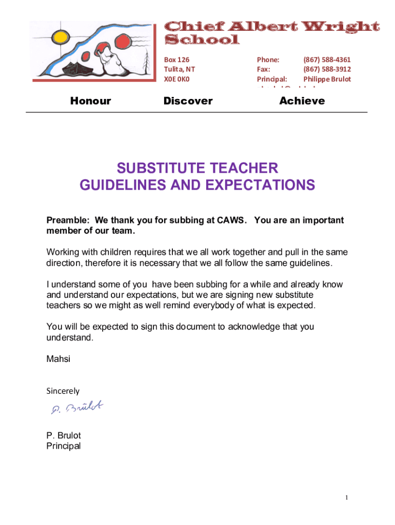 Fillable Online Chief Albert Wright School - Education, Culture and ...