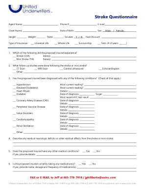 Fillable Online Stroke guideline - Emergency Medical Services Authority ...