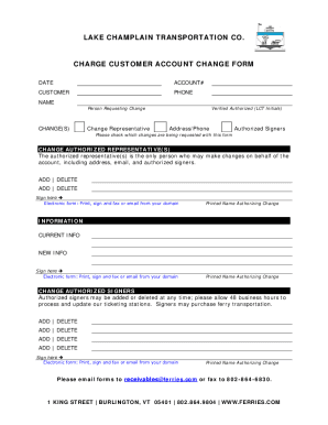 Fillable Online Form - Customer Change Form.docx Fax Email Print ...