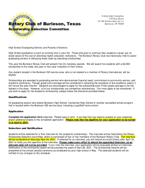 Fillable Online Fillable Online Scholarship Committee C/O Lisa Keese Rotary ... Fax Email Print ...