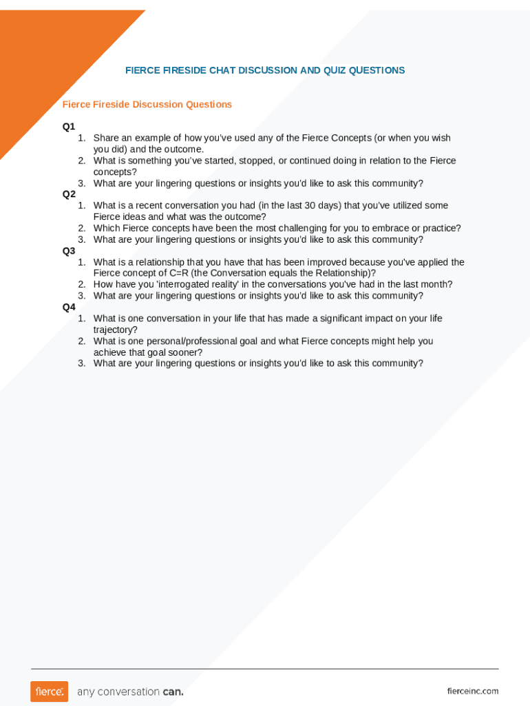 What is a fireside chat? Tips for addressing your company Doc Template ...