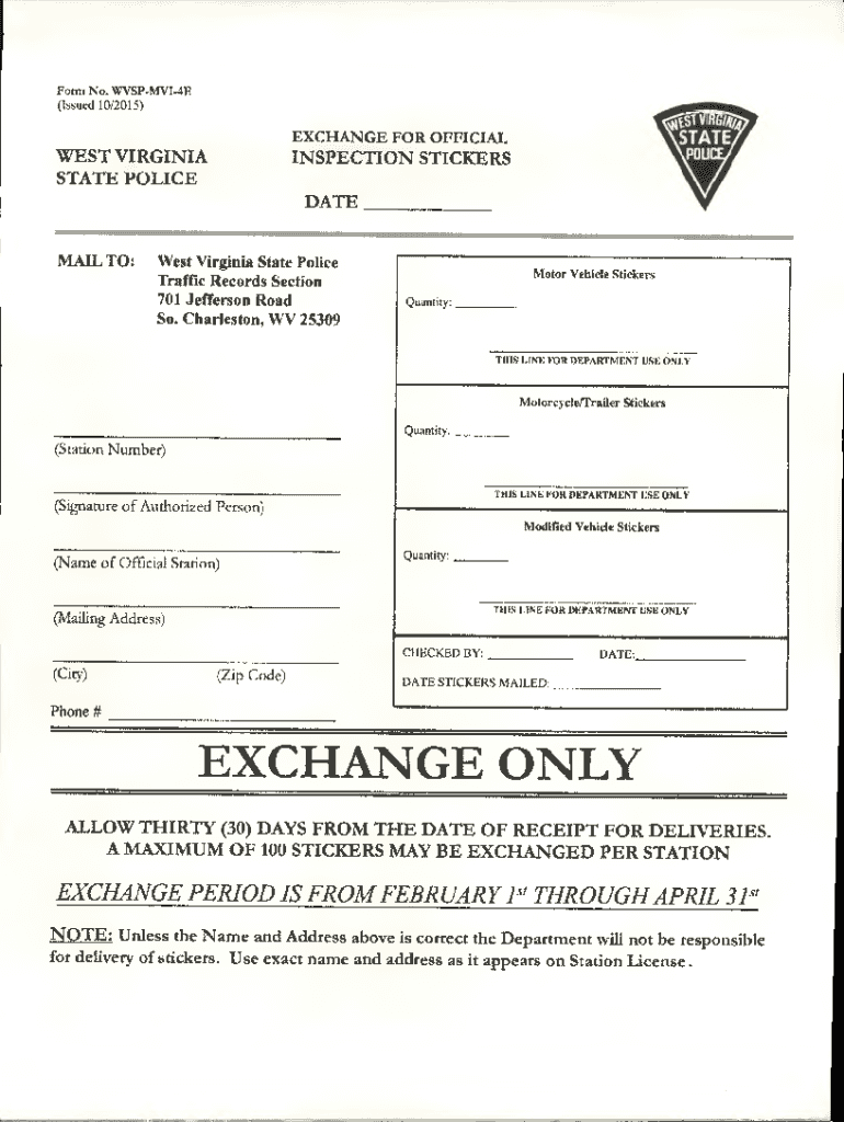 Fillable Online Official Motor Vehicle Inspection Manual - WV State ...