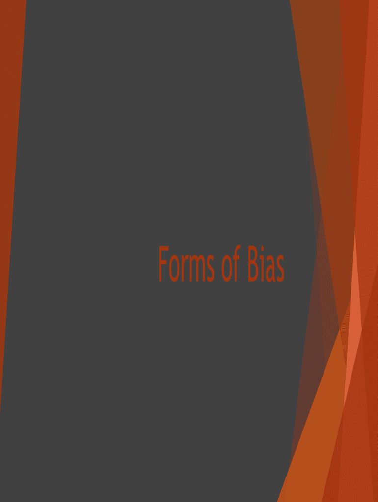 Fillable Online Various forms of bias can occur when we select a sample ... Fax Email Print ...