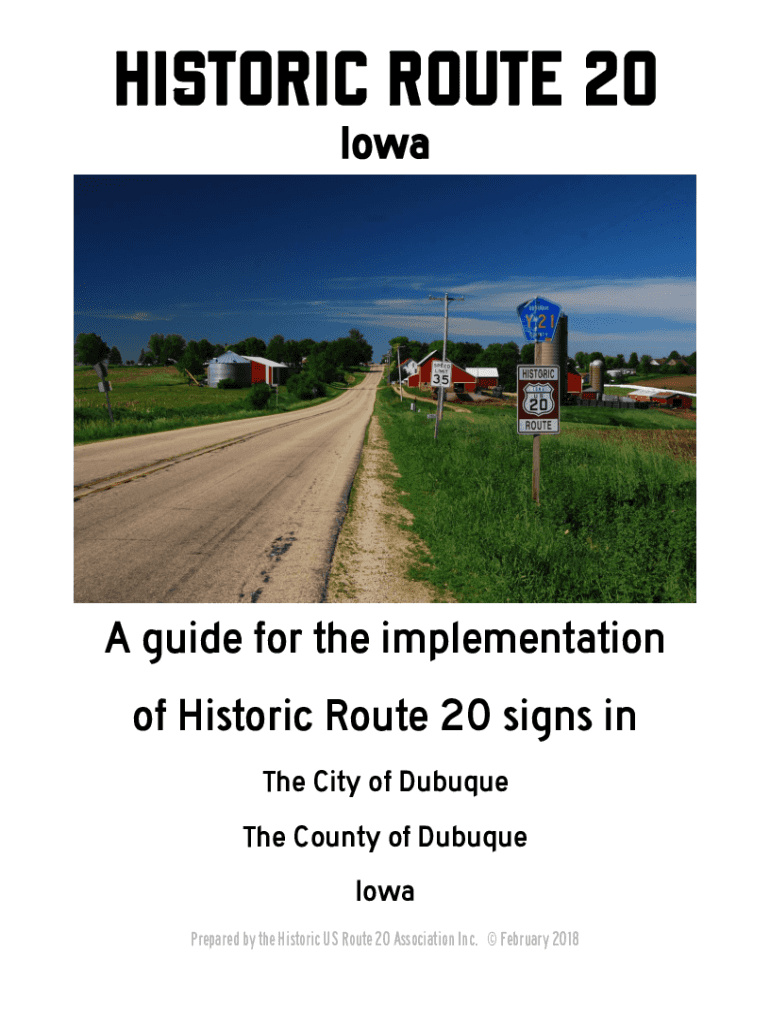 Fillable Online New signage in Dubuque marks Historic U.S. Route 20 ...