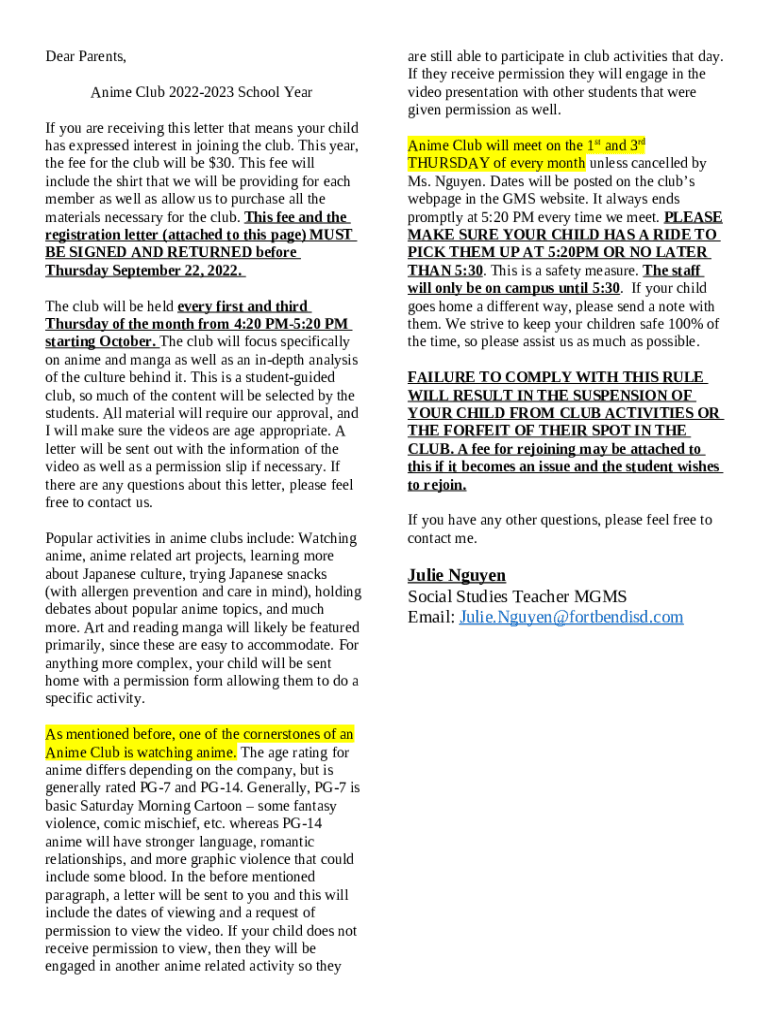 Letter to parents - Ottawa Public Health Doc Template | pdfFiller