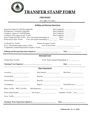 Fillable Online TRANSFER STAMP FORM Fax Email Print - pdfFiller