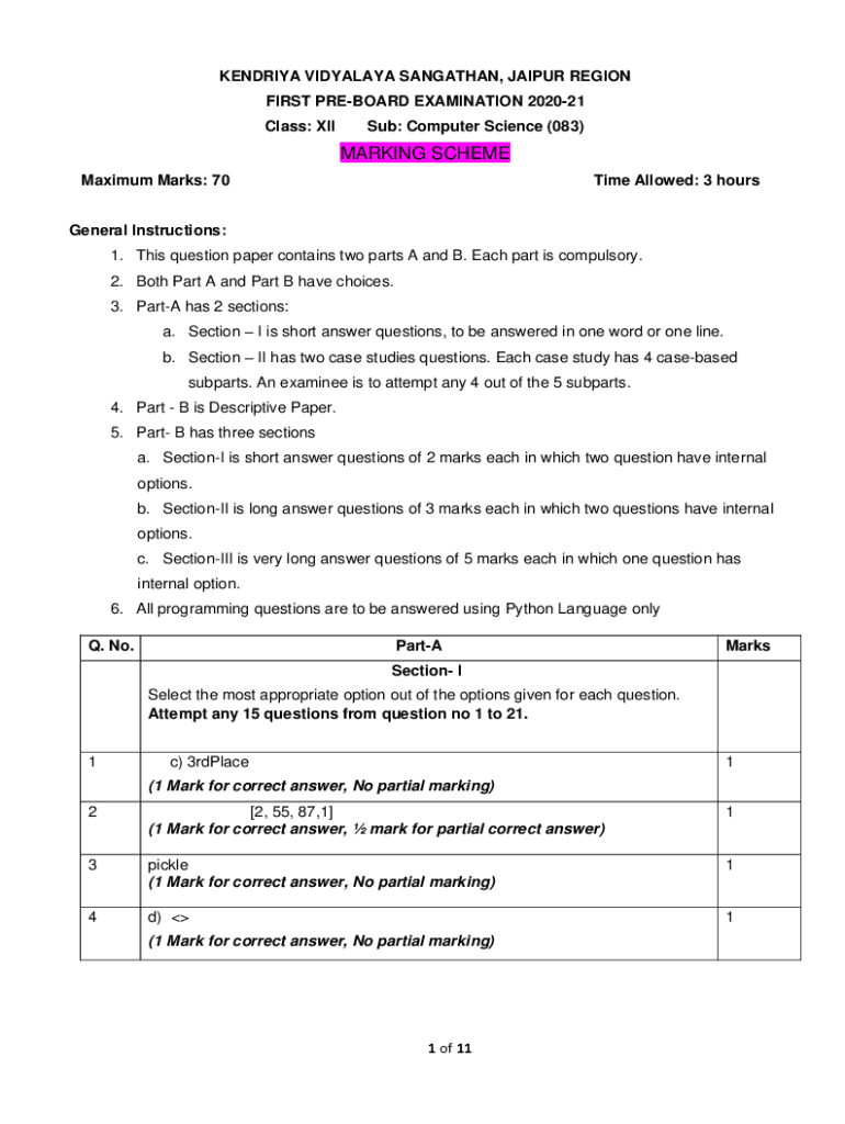 Fillable Online Xii Cs Sample Paper Python World Fax Email Print Pdffiller 