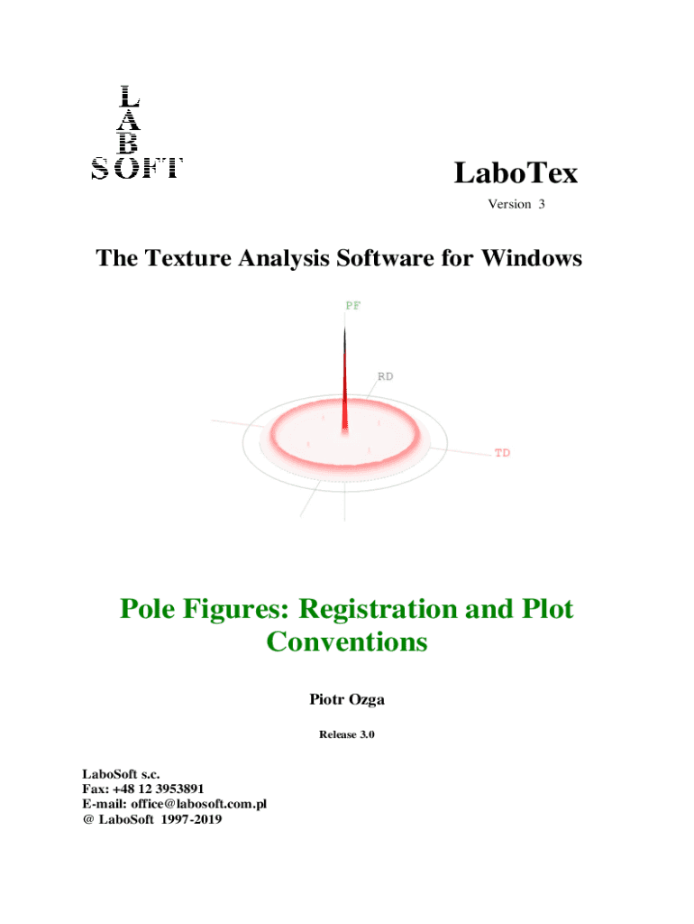 Fillable Online LaboTex - Pole Figures: Registration and Plot ...