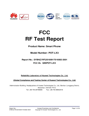 Fillable Online . General RF Test Report Fax Email Print - pdfFiller