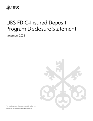 Fillable Online UBS Bank Sweep Programs Disclosure Statement Fax Email ...