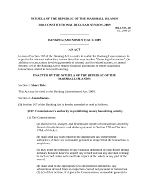 BANKING (AMENDMENT) ACT, 2O2O - Nitijela Doc Template | pdfFiller