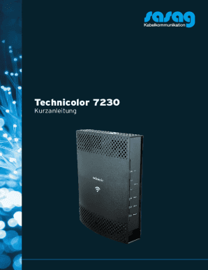 Ausfüllbar Online Technicolor 7230 - Sasag Fax Email Drucken - pdfFiller