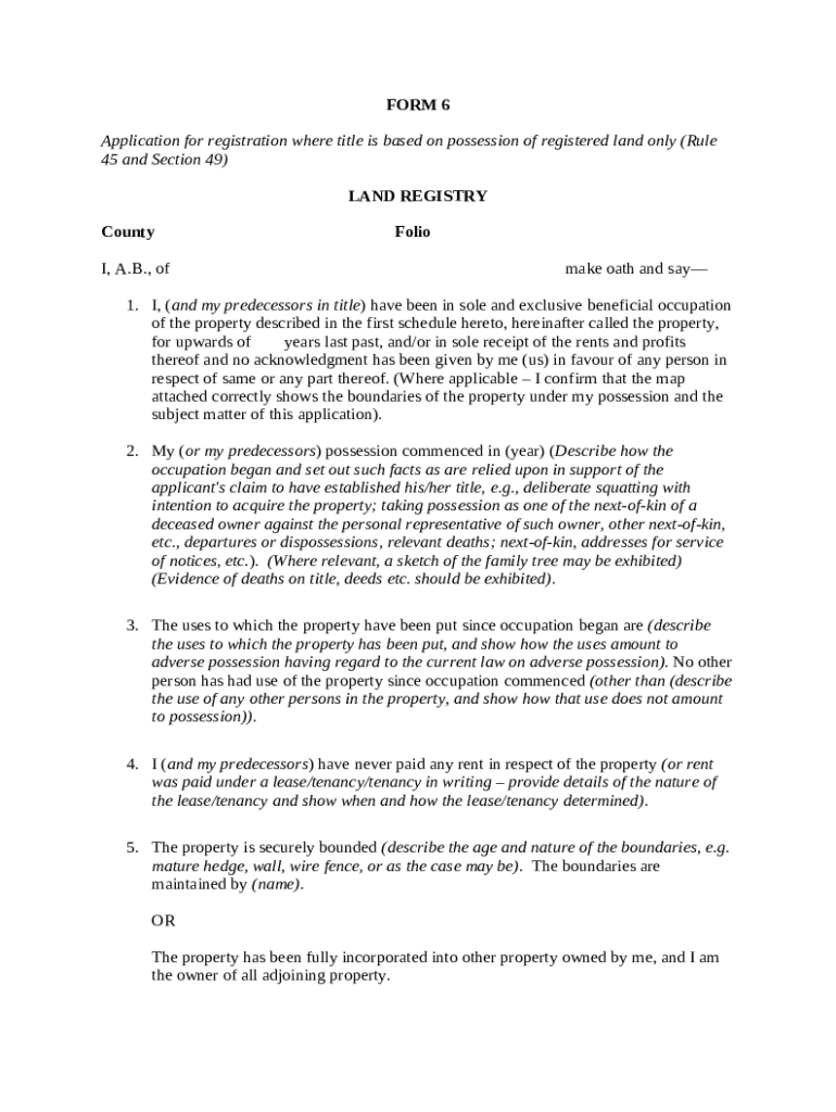 Land-Registry--6.doc - 6 Application for... Doc Template | pdfFiller