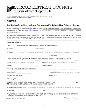 Taxi Licensing - Guidance for Proprietors and Drivers Doc Template ...