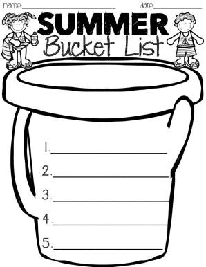Fillable Online Bucket List Fax Email Print - pdfFiller