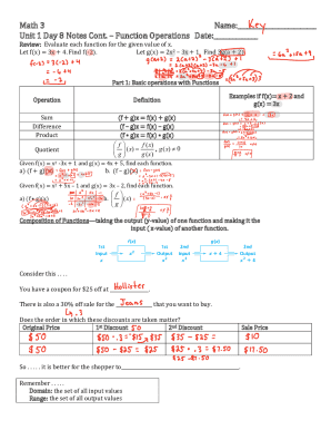 Fillable Online Unit 1 Day 8 Notes Cont.Function Operations Date Fax ...