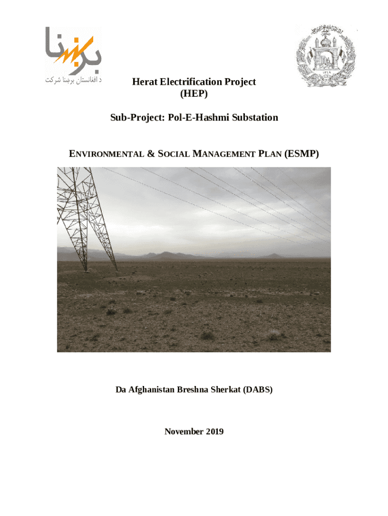 Herat Electrification Project (HEP) - DABSWelcome Doc Template | pdfFiller