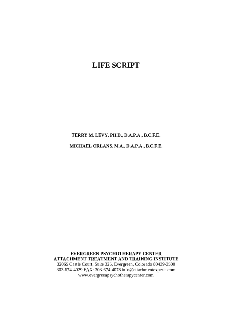 LIFE SCRIPT Doc Template | pdfFiller