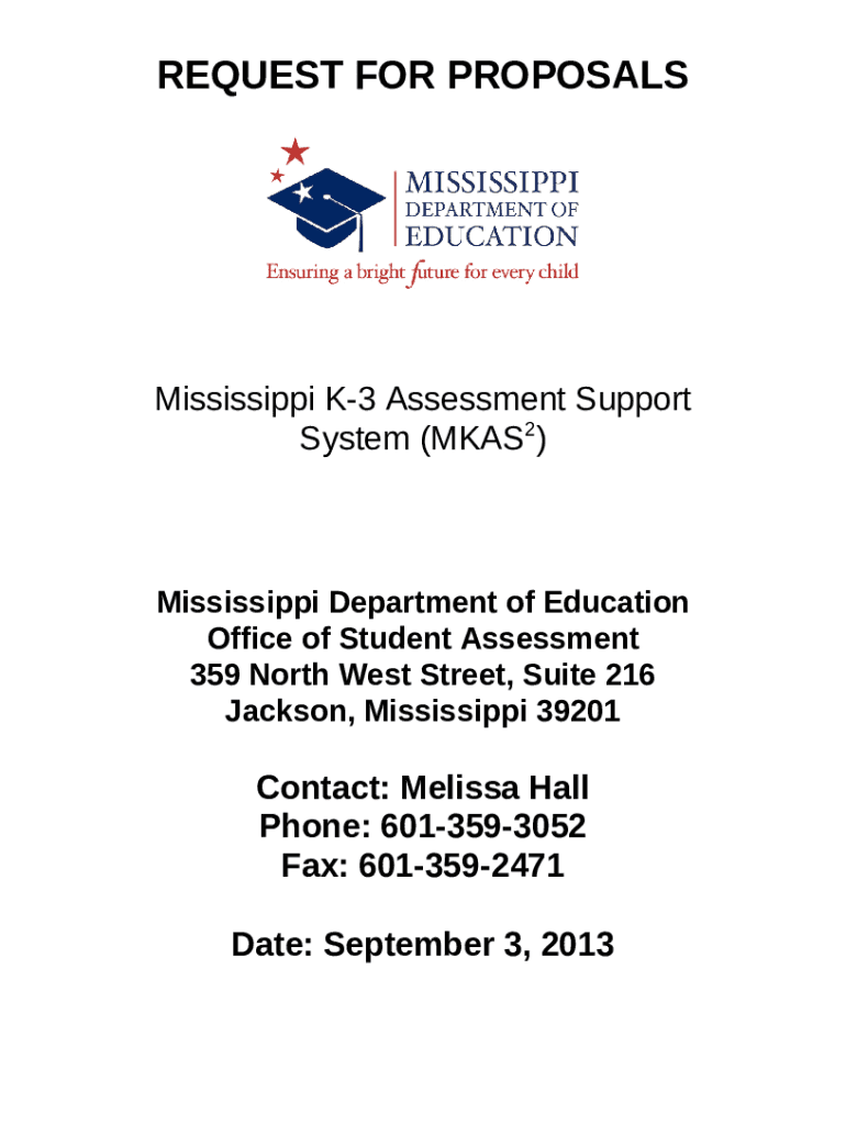 Mississippi K-3 Assessment Support System Request ... - MDE Doc Template | pdfFiller