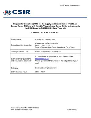 Fillable Online Request for Quotation (RFQ) for the supply and ...