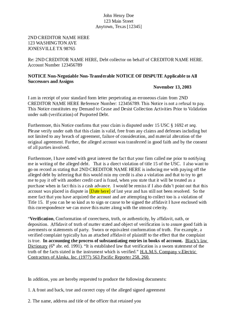 John Henry Doe Doc Template | pdfFiller