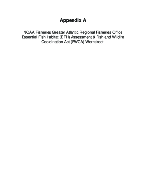 Fillable Online Appendix E Essential Fish Habitat Assessment Worksheet ...