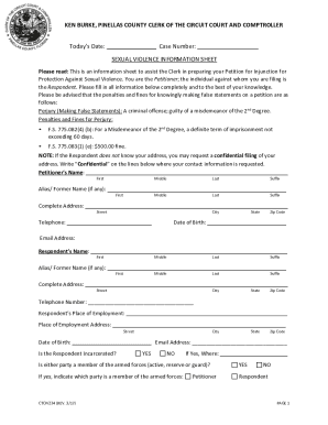 Fillable Online Dating Violence Information Sheet Fax Email Print - pdfFiller