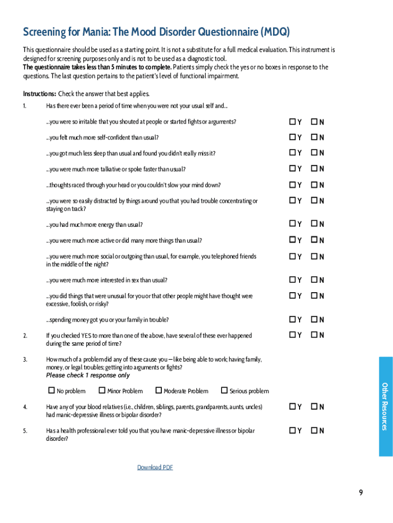 Fillable Online Use of brief depression screening tools in primary care ...