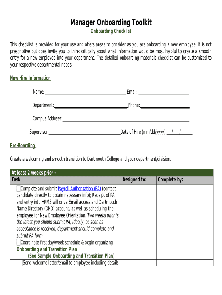 New Civilian Employee Onboarding Checklist - Canada.ca - geiselmed ...