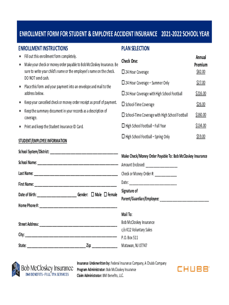 Fillable Online Free Enrollment Form Templates & Examples Fax Email ...